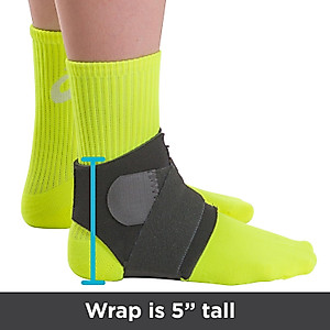 BraceAbility Neoprene Water-Resistant Ankle Brace | Compression Foot Wrap for Swimming, Running, Surfing, Diving, Exercise, Athletic Support & Protection, Sprains, Tendonitis and PTTD Pain (S/M)