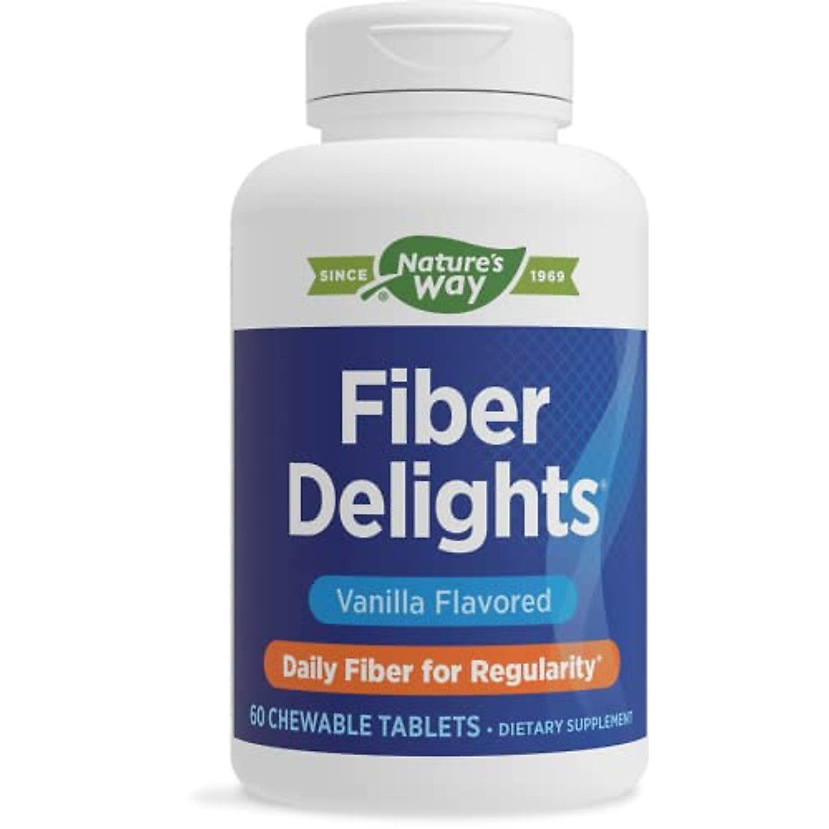 Nature's Way Fiber Delights Daily Fiber for Regularity*, Vanilla Flavored, 60 Chewables