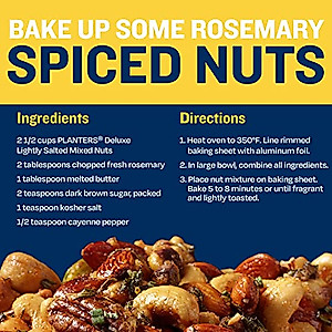 PLANTERS Deluxe Lightly Salted Mixed Nuts, Party Snacks, Plant-Based Protein 15.25oz (1 Canister)