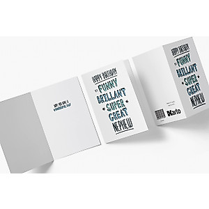 Sweet and Funny Birthday Card for Nephew, Large 5.5 x 8.5 Nephew Birthday Card, Happy Birthday Nephew Card, Birthday Card Nephew, Karto Compliment Nephew