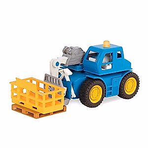Driven by Battat – 1:24 Scale Telehandler Forklift Toy – Construction Truck Toy with Extendable Crane Arm & More – Realistic Lift Sounds & Lights – Car Toy Gift for Boys & Girls Age 3+