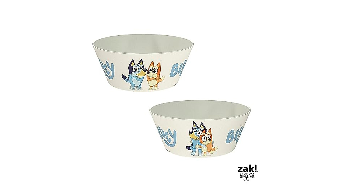 Zak Designs Bluey Kids Dinnerware Set 3 Pieces, Durable and Sustainable ...