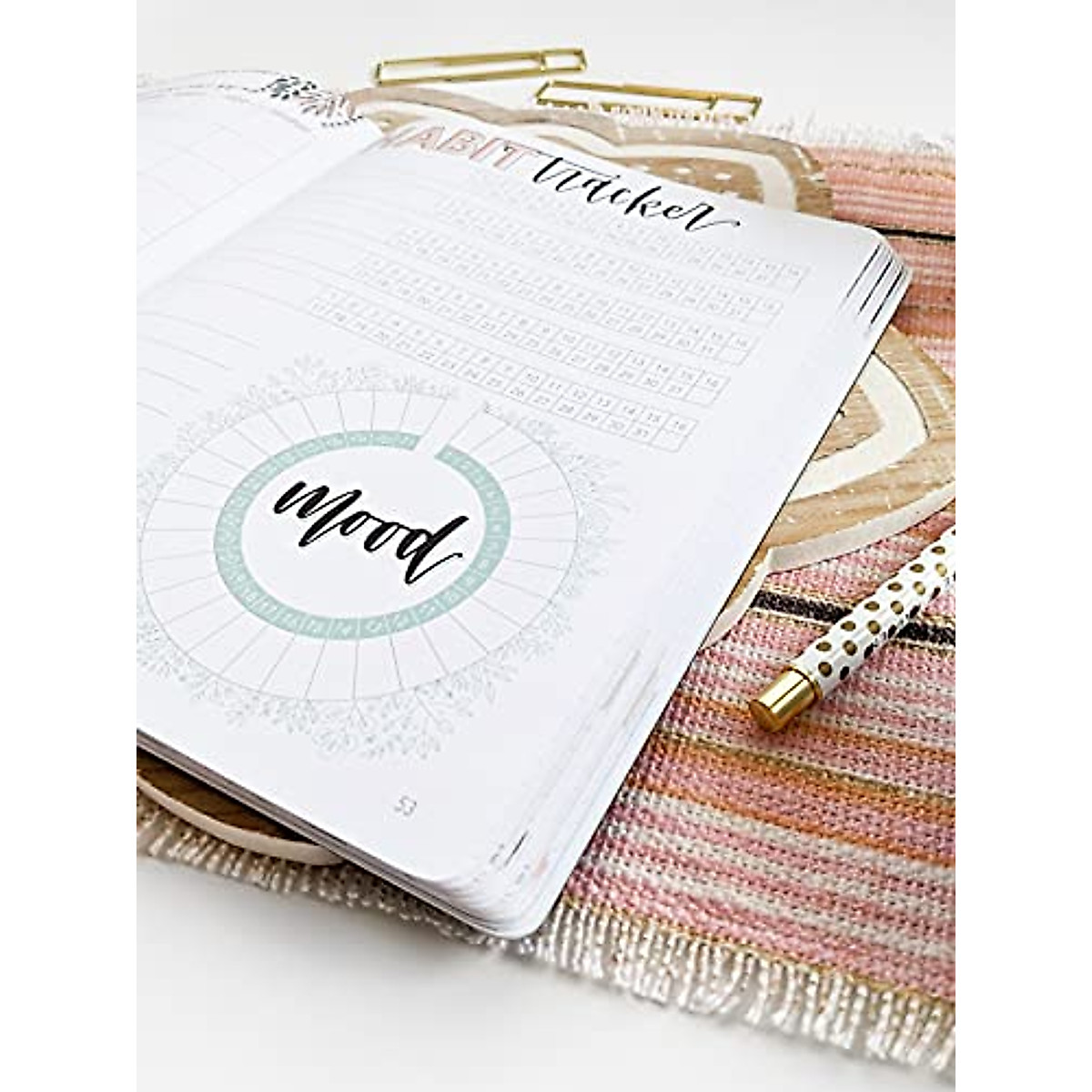 Weekly Planner - Cute Dot Bullet Paper Planner Notebooks and Journal for Women by June and Lucy: Undated 12 Month Dot Grid Appointment Planner, Calendar & Personal Organizer for Women