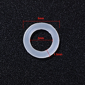 Sumind 200 Pieces O Ring Keyboard Clear Rubber O Rings Keyboard Dampeners with Plastic Storage Box for MX Switch and Mechanical Keys