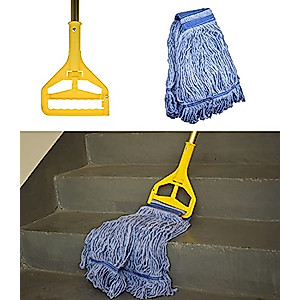 Mop Head Replacement Commercial Heavy Duty String Blue Wet Mop Heads for 3 Typs Commercial Mop Handle(1,Medium)