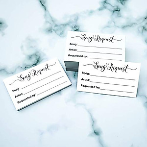 RXBC2011 100 Song Request Cards Play Song at Wedding Reception Prom Dance Party Band DJ Karaoke Music Suggestion Note