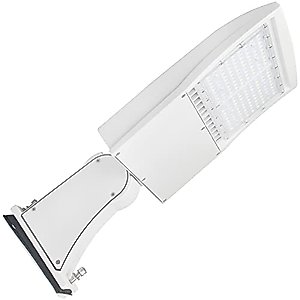 150W LED Parking Lot Light 21000 LM, 5000K 1-10V Dimmable LED Shoebox Pole Area Light (600W MH Equiv), Direct Arm Mount IP65 Waterproof 100-277V AC, UL&DLC, White (Direct Arm Mount, 150Watts)