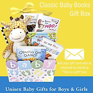 Baby Gift Basket with Books Gender Neutral Design Classic Baby Books