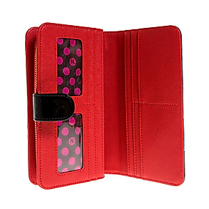 PRT6700 NICOLE LEE FASHION PRINT WRISTLET WALLET w/BRACELET STRAP~DAISY TAKES LOVE