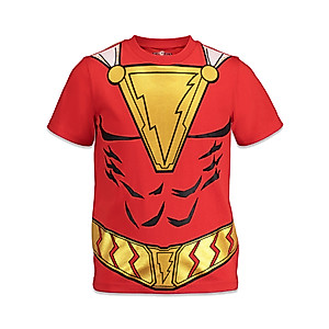 DC Comics Shazam Little Boys' T-Shirt with Cape (Red, 5)