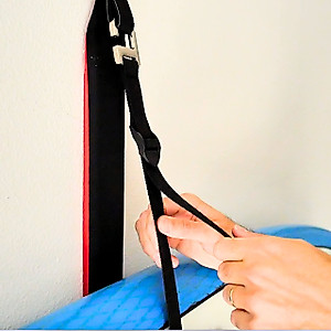 COR Surf Kayak Storage Rack | Premium Adjustable Padded Wall Straps for Kayaks, SUP Paddle Board & Surfboard for Indoor & Outdoor Storage