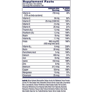 One A Day Women?s Petites Multivitamin,Supplement with Vitamin A, Vitamin C, Vitamin D, Vitamin E and Zinc for Immune Health Support*, B Vitamins, Biotin, Folate (as folic acid) & more, 160 count