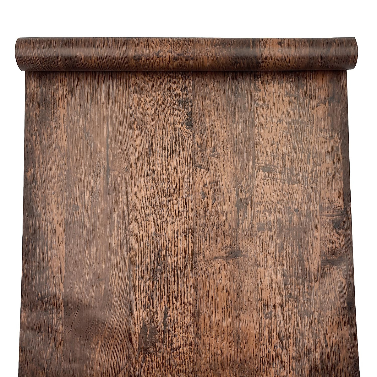 Yifely Brown Wood Grain Drawer Covering Paper Self Adhesive Shelf Liner Table Door Sticker 17.7 Inch by 9.8 Feet