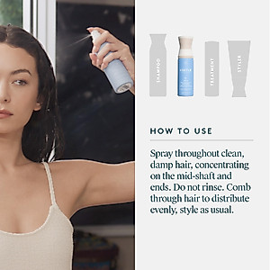 VIRTUE Purifying Leave-In Hair Conditioner Spray, Reduce Frizz and Split Ends, Detangles and Nourishes, Color Safe, 5 Fl Oz