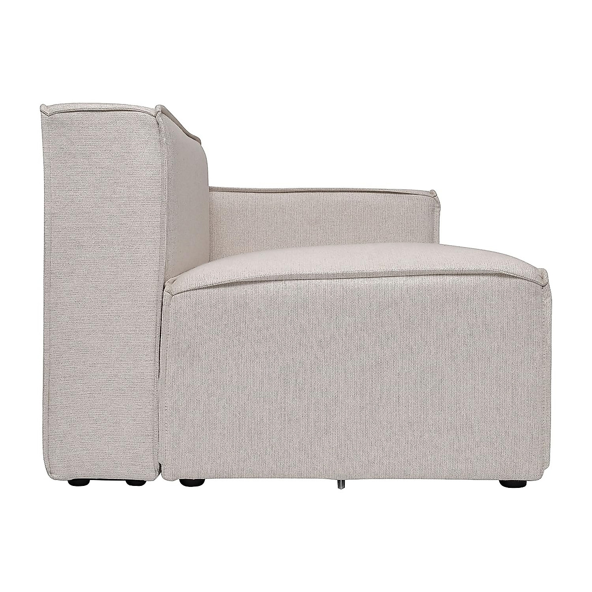 Flash Furniture Bridgetown Fabric Right Chair Module for Sectional Sofa, Customizable Modular Couch Right Seat with Arm Rest, Cream