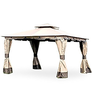 Garden Winds Replacement Canopy for Monterey Gazebo (Model L-GZ215PST-4) - Standard 350 - Beige