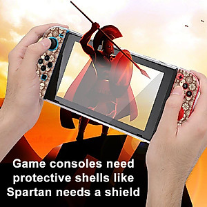 Cross Stitch Skull Pattern Protective Case Cute Design Hard Cases Cover Game Shell for Switch