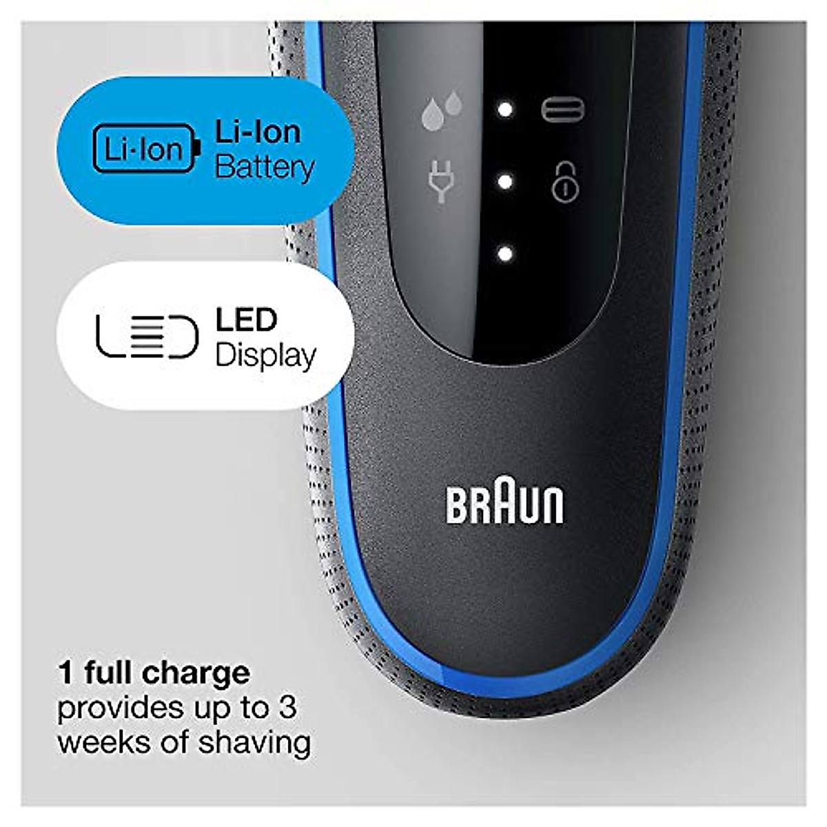 Braun Electric Razor for Men, Series 5 5018s Electric Foil Shaver with Precision Beard Trimmer, Rechargeable, Wet & Dry with EasyClean