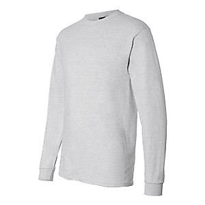 Hanes 6.1 oz. Long-Sleeve Beefy-T, Large, ASH