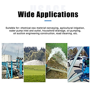 QuQuyi 3/4 Inch ID x 1 Inch OD Heavy-Duty Steel Wire Suction PVC Flexible Tubing High Pressure UV Chemical Resistant Thick Vinyl Hose Tube, 3.3 FT