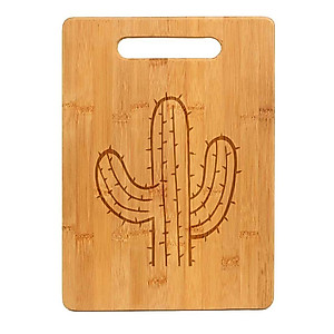Bamboo Wood Cutting Board Cactus