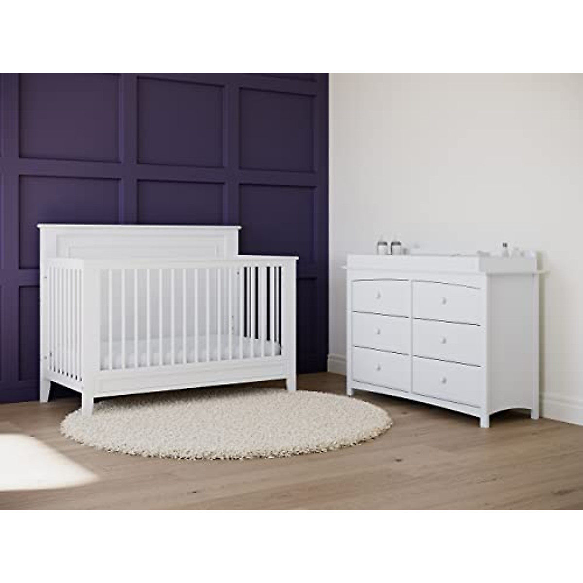 Storkcraft Kenton 6 Drawer Double Dresser (White) Dresser For Kids Bedroom, Nursery Dresser Organizer, Chest Of Drawers For Bedroom With 6 Drawers, Universal Design For Children’s Bedroom
