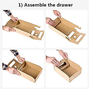 Shozafia Cardboard Shoe Boxes, Stackable Clear Shoe Box for Storage with Lids, Pack of 6 (Sneaker Size)