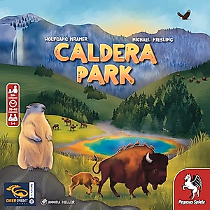 Caldera Park - Tile Laying Game - for Family Game Night - Ages 10+ - 1 to 4 Players - 30 to 40 Minutes of Playtime