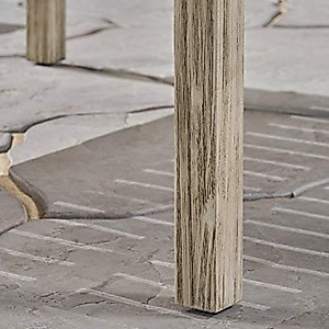 Great Deal Furniture Lorelei Outdoor 9 Piece Acacia Wood Sofa Conversational Set, Light Gray and Dark Gray