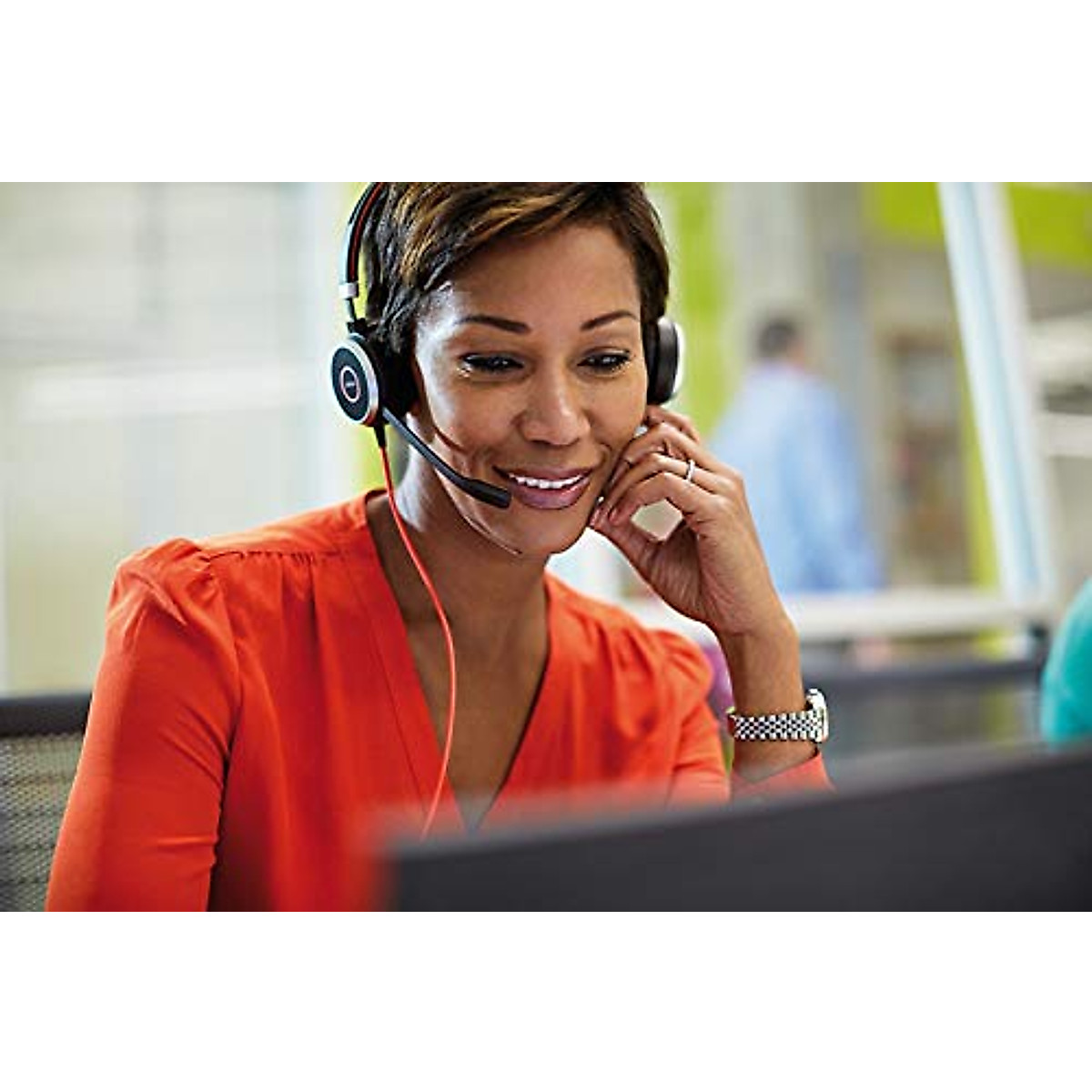 Jabra Evolve 40 Professional Wired Headset, Stereo, UC-Optimized – Telephone Headset for Greater Productivity, Superior Sound for Calls and Music, 3.5mm Jack/USB Connection, All-Day Comfort Design