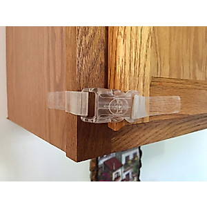 Clear/MultiUse Baby Toddler Child Children Safety Latches Self Adhesive for Lazy Susan Refrigerator Frides/Freezers Special needs Adults and Children. 1 Count per package.