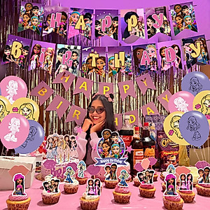 ℬ𝓇𝒶𝓉𝓏 Birthday Party Supplies, ℬ𝓇𝒶𝓉𝓏 Party Decorations,ℬ𝓇𝒶𝓉𝓏 Girl Party Theme Includes Balloons,Banner,Cake Toppers for Kids Birthday Theme Party Decorations