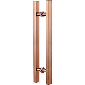 Barn Door Push Pull Door Handle 20inch/24inch/47inch Square Entry Door Handle, Modern Steel Push Pull Door Handle for Shower Glass Sliding/Barn Door/Interior Exterior Door, Include Fittings ( Color :