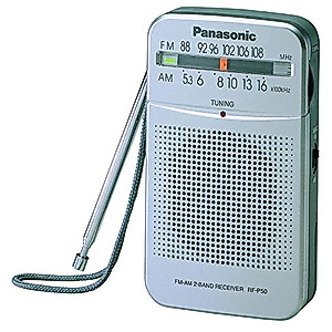 Panasonic RF-P50d Pocket AM/FM Radio Silver RF-P50D