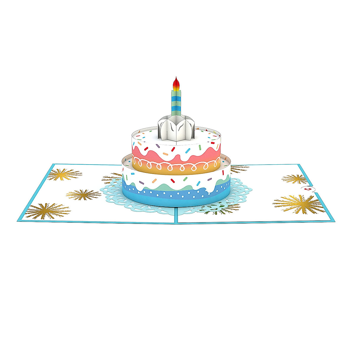 Lovepop Rainbow Birthday Cake Birthday Pop Up Card, 5x7-3D Birthday Greeting Card, Pop Up Birthday Card for Mom, Pop Up Birthday Cards for Kids, Celebration Cards