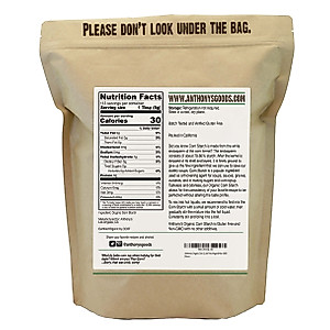 Anthony's Organic Corn Starch, Gluten-free, Vegan and Non-GMO, 2 Pounds