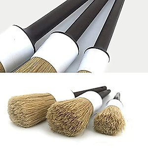 ALI2 Car Detailing Brush Set Clean Interior or Exterior Car Wheels Instrument Cluster Console and Door Panels Dashboard,Air Vents, no Metal Brush Parts,Set of 5