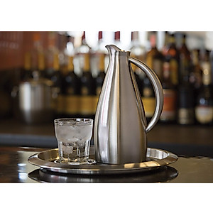 Service Ideas TR1412SR Tray with Built in Insert, 12" Round, Stainless Steel