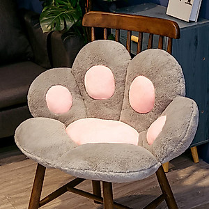 JOSON Cat's paw Cushion Comfortable Bear's paw Chair Cushion Cute Sofa Office Floor seat Cushion (27.8 x 23.6 inch Grey)