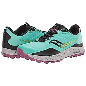 Saucony Women's Peregrine 12 Running Shoe, Cool Mint/Acid, 8