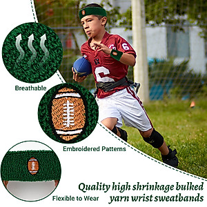 6 Sets Kids Football Wristbands Sweatbands Kit 6 Pairs Athletic Football Wrist Sweatbands,Wrist Sweatband Wicking Wrist Sweatband Terry Cloth Wristband for Party Accessories