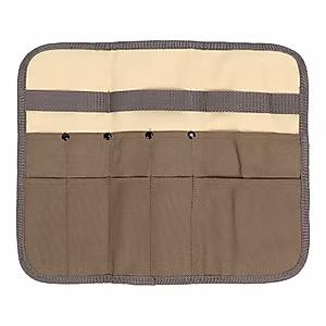 Knife Roll Bag, Portable Knife Bag Hanging Pocket Knife Roll Bag Chef Knife Bag Multi Compartment Silverware Storage Case Lightweight Canvas Knife Roll for Outdoor Picnic Camping