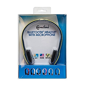 Syba CL-AUD23038 Bluetooth Wireless Stereo Headphones for Tablets, Smart Phones, Built-in Microphone, Yellow