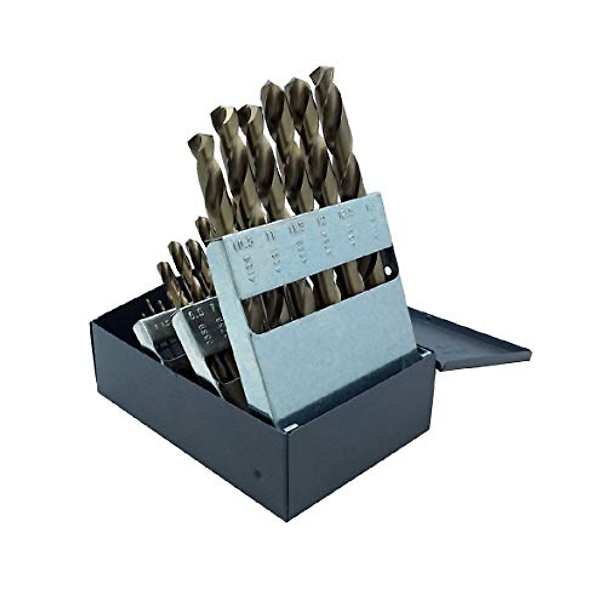 Chicago Latrobe 47925 1 mm-13 mm Gold Oxide Finish Cobalt 135-Degree Split Point Twist Drill Bit Set (25-Piece Set)