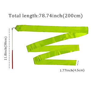 20 PCS 6. 6Ft Gymnastics Ribbon Multi-Colored Dance Ribbon Streamers for Kids Art Dance