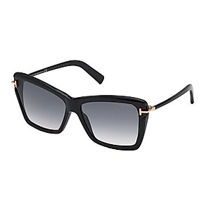 Tom Ford Butterfly Sunglasses TF849 Leah 01B Black/Gold 64mm FT0849