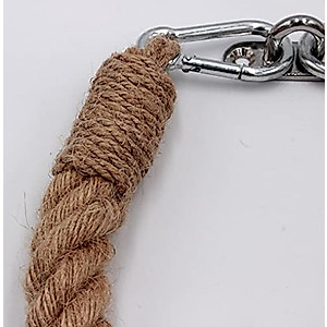 Funerom Metal Joint Hemp Rope Vintage Design Toilet Paper Roll Holder - Wall Mounted Toilet Tissue Holder - with Screws