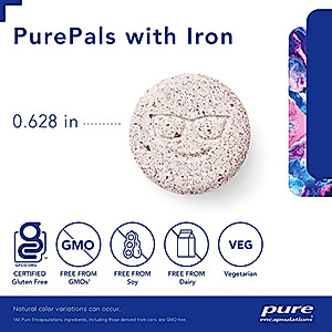 Pure Encapsulations PurePals with Iron | Support for Healthy Cognitive Function and Immune Health | 90 Chewable Tablets | Natural Cherry Flavor