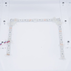 Gbonklong 110V LED Conference Pulpit Platform, Clear Acrylic Podium Speech Church Lectern Glass Transparent Lectern for Churches, Schools, Hotels, Conferences