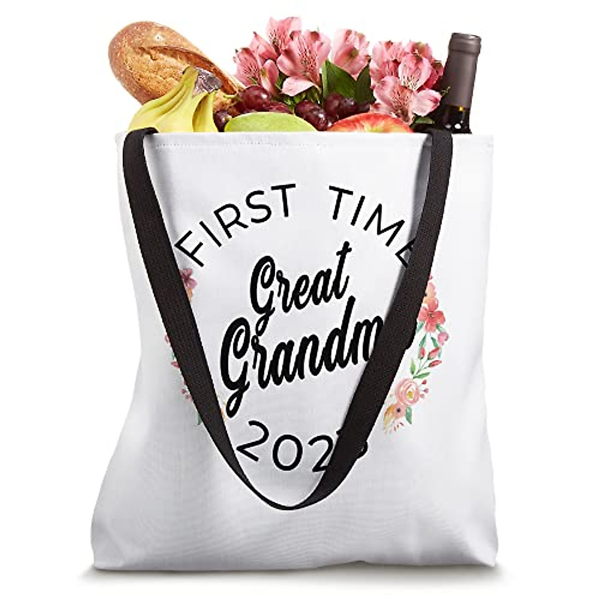 First Time Great Grandma 2023 Pregnancy Announcement Tote Bag